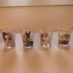 Disney | Dining | Disney Villains Glassware Set Of 4 | Poshmark